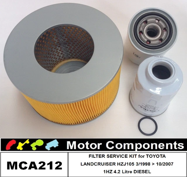FILTER KIT OIL Air Fuel for TOYOTA LANDCRUISER HZJ105 1HZ 4.2L DIESEL 3 ...