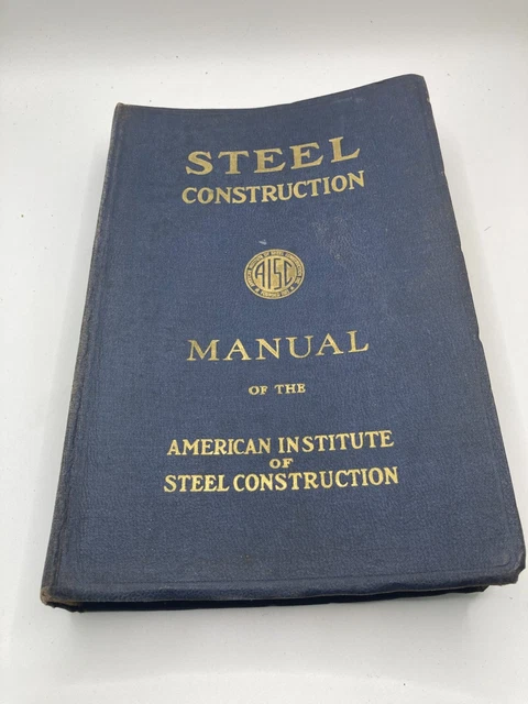 STEEL CONSTRUCTION MANUAL AISC 1948 Fifth Edition Architects Engineers ...