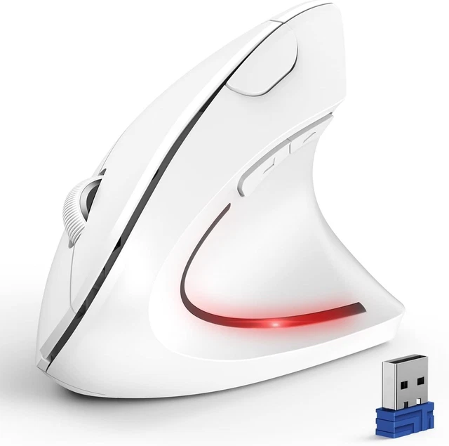 TECKNET TK-MS007 ERGONOMIC Wireless Cordless Mouse 4800 Adjustable DPI ...