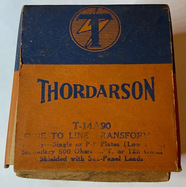THORDARSON T-14A90 AUDIO Input Transformer Tube To Line, New in Box ...
