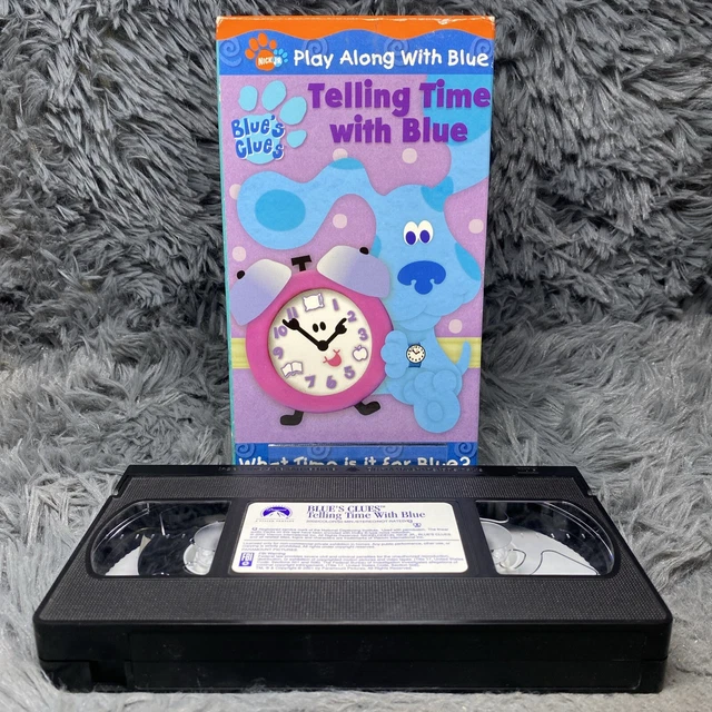 BLUES CLUES TELLING Time With Blue VHS 2002 Play Along With Blue What ...