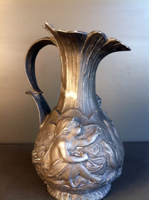 JOLI PICHET ART NOUVEAU EN ÉTAIN signé CHARLES PERRON EUR 199,00 ...