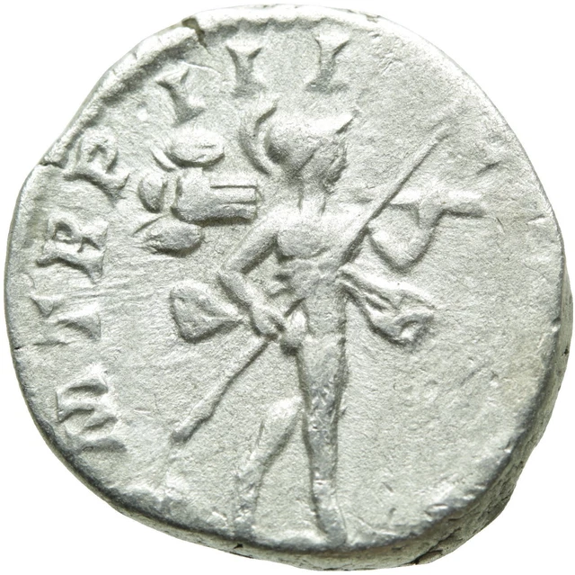 002. ROMAN SILVER Coin. SEPTIMIUS SEVERUS, AR Denarius. Rome. Mars. VF ...
