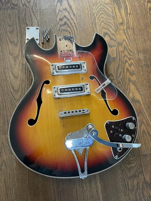TEISCO/AUDITION BARNEY KESSEL Fhole archtop electric guitar body and ...