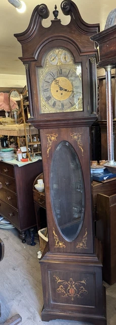 ANTIQUE INLAID MAHOGANY Musical Longcase Clock For Restoration £435.00 ...