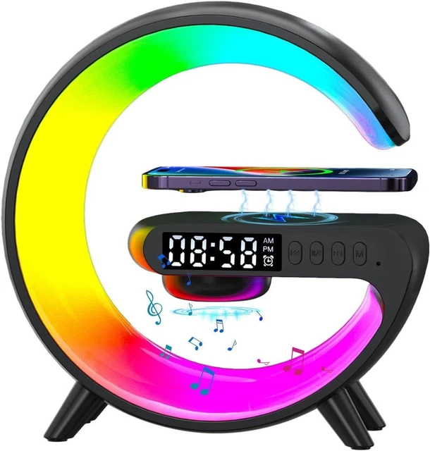 SMART G LAMP Wireless Charger Bluetooth Speaker RGB Alarm Clock USB ...