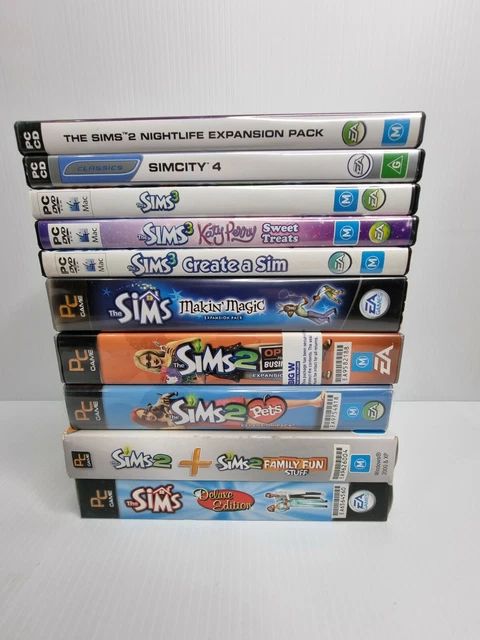 THE SIMS 2 Sims 3 Sims 4 Expansion Box PC Games Mixed Lot 10 Sims £25. ...