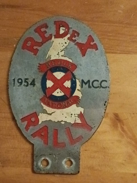 OLD VINTAGE RARE Redex 1954 MCC National Rally car motorcycle bumper ...