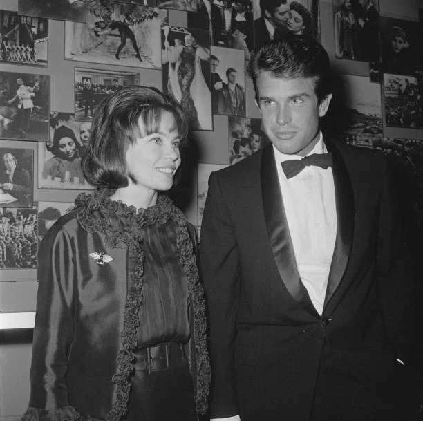 FRENCH-BORN ACTRESS DANCER Leslie Caron American Actor Warren Beat- Old ...