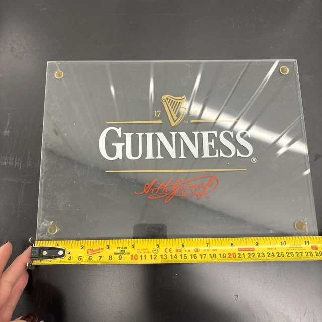 HIGHLY COLLECTABLE GUINNESS Glass Beer Mat Drip Tray, Display VHF £10. ...