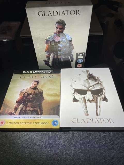 GLADIATOR EVERYTHING BLU 4K UHD Steelbook and Extras Numbered Edition ...