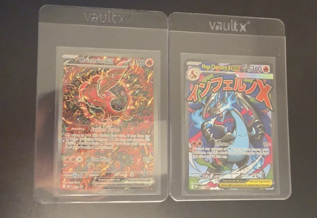 PHANTASMAL FLAMES UPC Mega Charizard X EX 023 & Oricorio EX 024 Promo ...