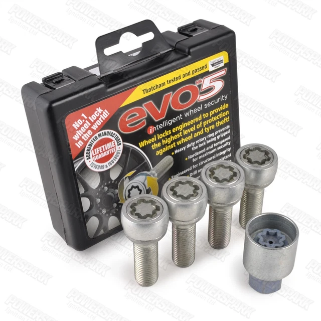 VW T4 TRANSPORTER 'Evo Mk5' M14 x 1.5 x 35 Set of 4 Locking Wheel Bolts With Key £32.95 ...