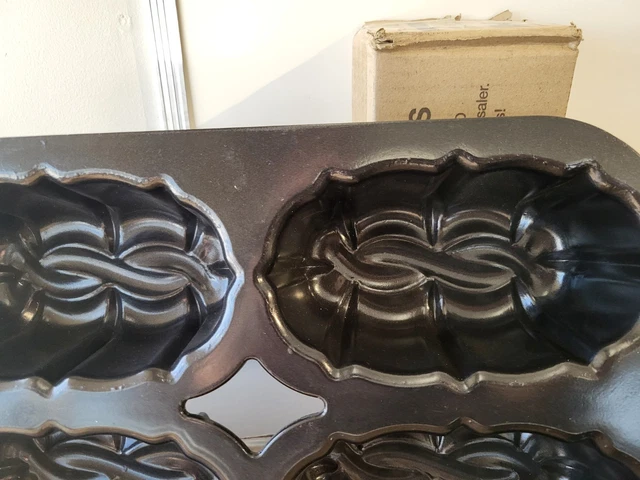 NORDIC WARE CELTIC Knot Bundt Mini 4 Loaf Pan Heavy Cast Aluminum 8 Cup ...