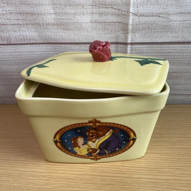 DISNEY CLASSICS BEAUTY And The Beast Special Edition Clover Butter Dish ...