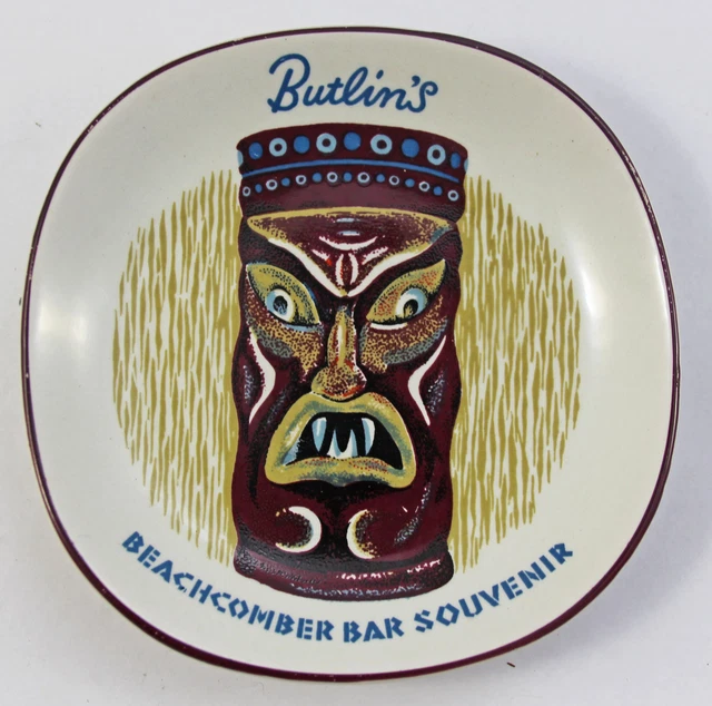 VINTAGE 1960'S FALCON Ware Butlins Beachcomber Bar Souvenir Plate £18. ...