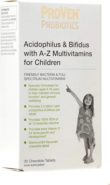 PROVEN BIOTICS WITH A-Z Multivitamins Child 30 Tablets £11.24 - PicClick UK