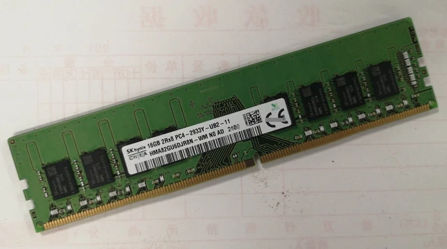 SK HYNIX 16GB Desktop RAM DDR4 2933MHz 2Rx8 PC4-2933Y HMA82GU6DJR8N-WM ...