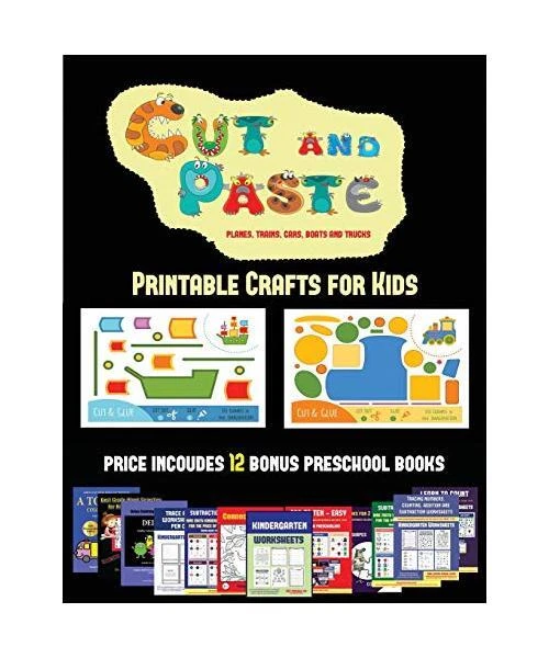 PRINTABLE CRAFTS FOR Kids (Cut and Paste Planes, Trains, Cars, Boats ...