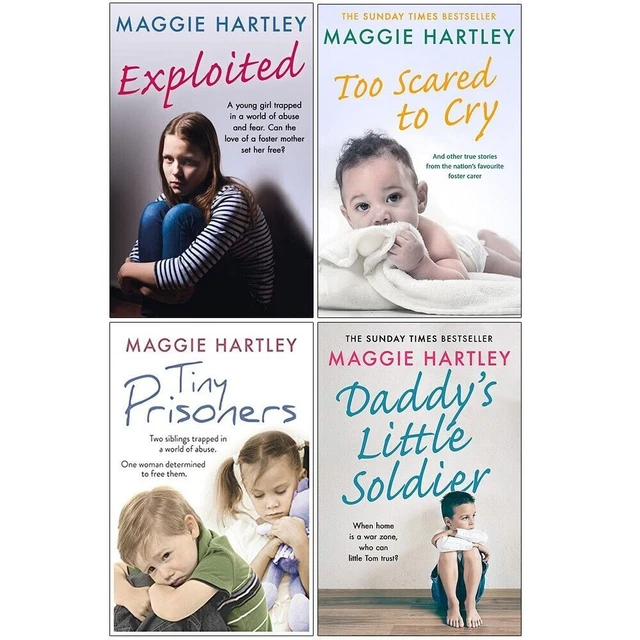 MAGGIE HARTLEY COLLECTION 4 Books Set Exploited,Too Scared To Cry,Tiny ...