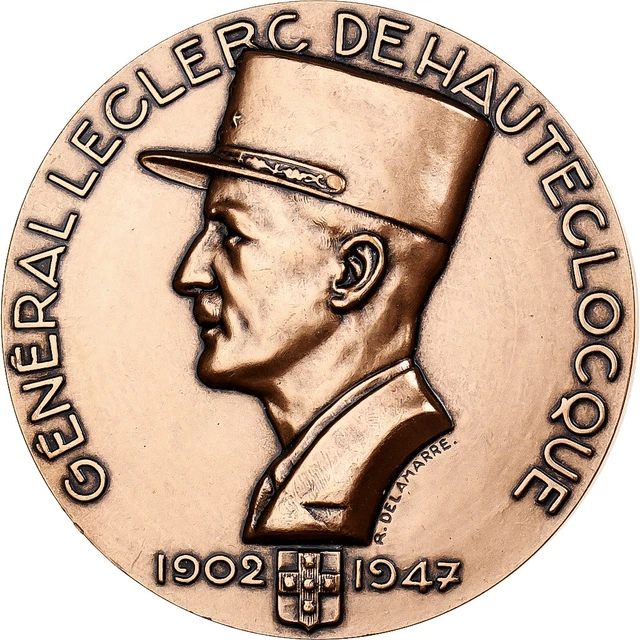 FRANCE, MÉDAILLE, PHILIPPE Leclerc de Hauteclocque, 1947, Bronze, TTB+ ...