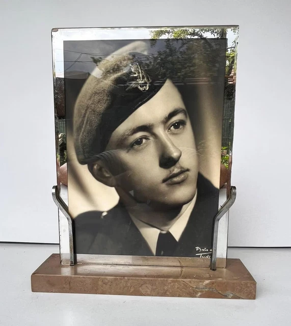 ART DECO PHOTO Holder Made In Marble and Metal Chrome £114.00 - PicClick UK