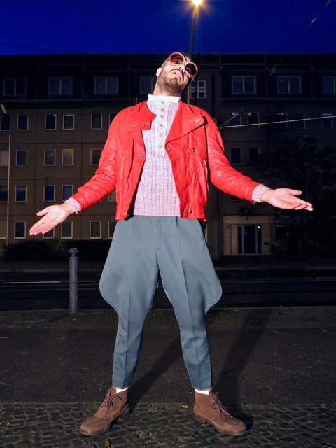 HERREN LEDERJACKE ECHT Leder rot L 80er TrueVINTAGE 80s men's leather ...