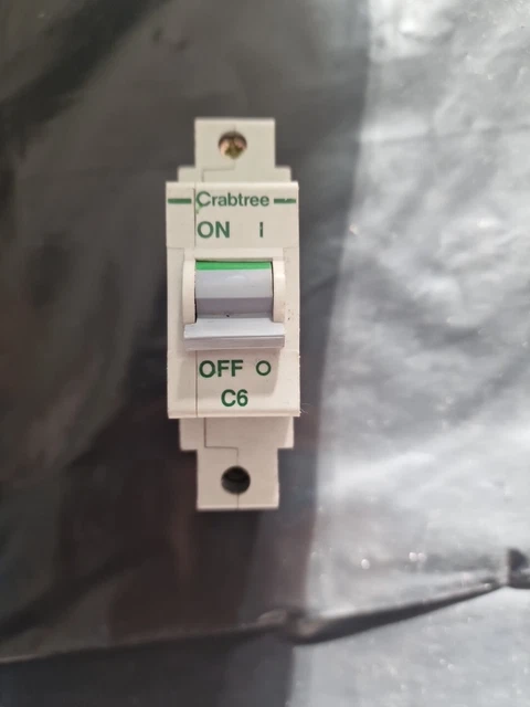 CRABTREE POLESTAR MCB 6 Amp Type C 6A Single Pole Circuit Breaker 60C/06 £4.95 - PicClick UK