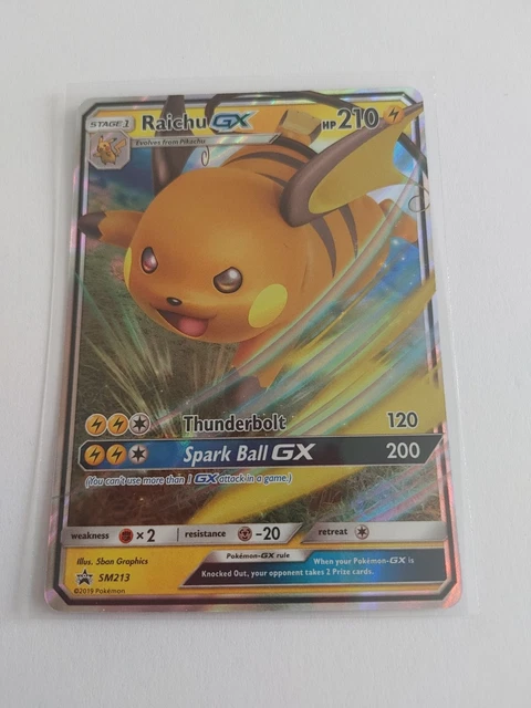 POKÉMON TCG RAICHU GX SM Black Star Promo SM213 Holo Promo $2.99 ...