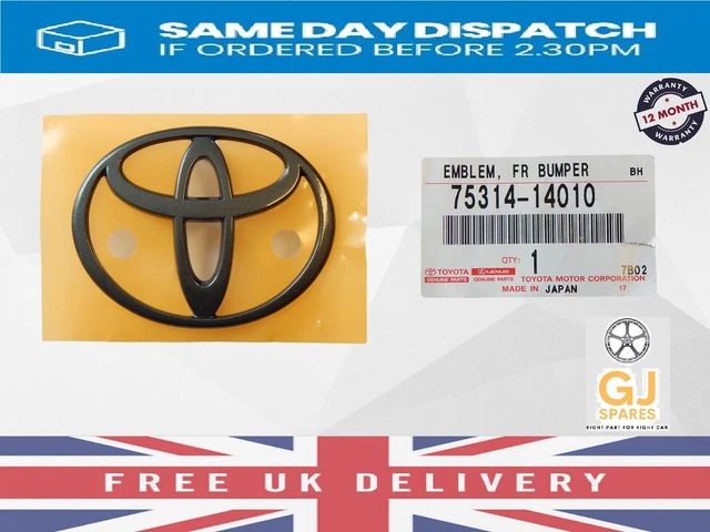 *NEW* GENUINE TOYOTA Supra Jza80 Black Front Bumper Badge Emblem 75314 ...