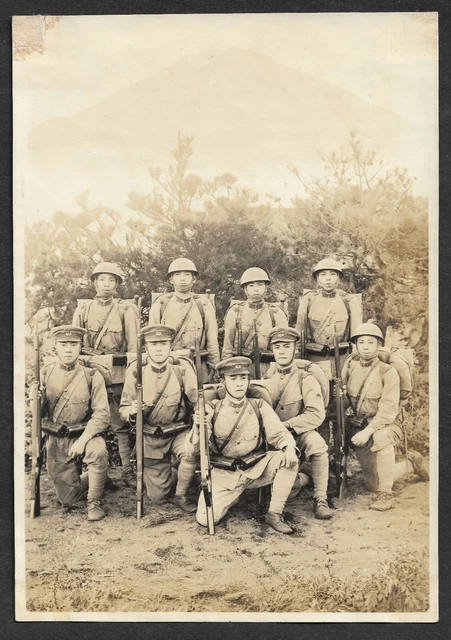 ORIG. WW2 JAPAN Photo Imperial Army Arisaka Rifle Helmet Pack IJA ...