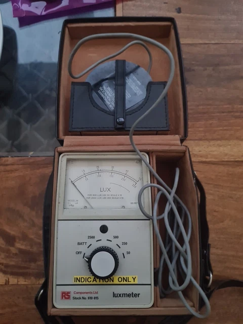 VINTAGE RS COMPONENTS Luxmeter 610-815 Optical Lux Light meter £10.00 ...