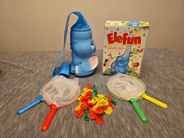 ELEFUN BUTTERFLY NET Catching Game Milton Bradley Hasbro (2002 ...