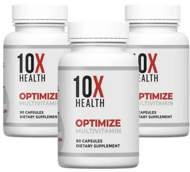 10X HEALTH OPTIMIZE Methylated Multivitamin (3 Pack-270 Capsules) £150. ...