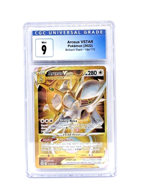 ARCEUS VSTAR 184/172 - CGC Graded 9 Gold Secret Rare Brilliant Stars Pokemon TCG $56.99 ...