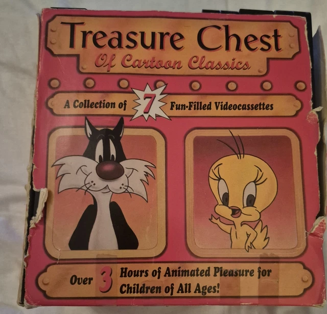 TREASURE CHEST OF Cartoon Classics 7 VHS Set Bugs Daffy Porky Woody ...