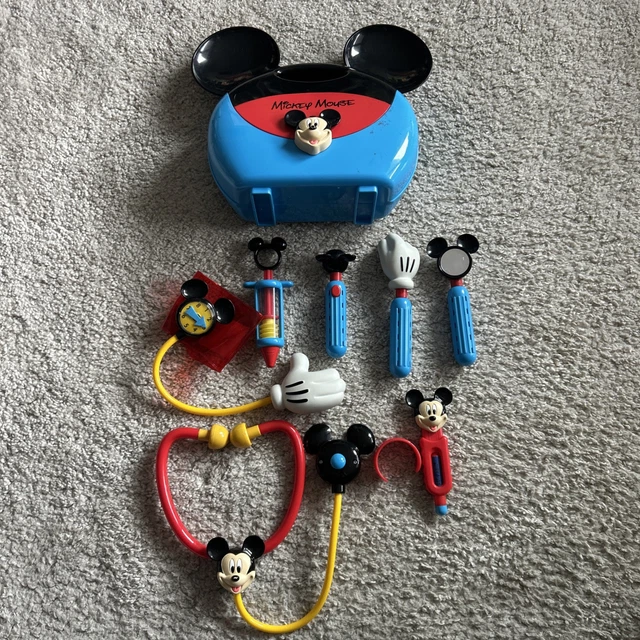 DISNEY STORE MICKEY Mouse Clubhouse Doctor Playset Dr Childs Toy & Case ...