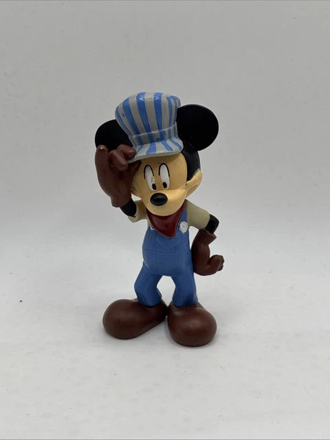 MICKEY MOUSE TRAIN Driver Disney Store Vintage Plastic Figure Toy ...