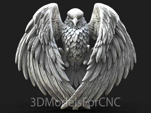 3d Model Stl File For Cnc Router Laser And 3d Printer Eagle 4 £2 52