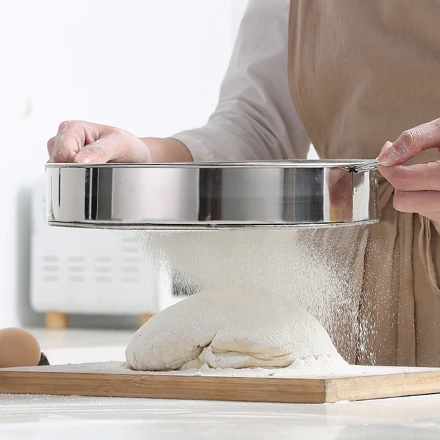 SETACCIO DA CUCINA setaccio per farina in acciaio inox pratico ...