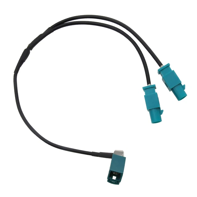 24CM FAKRA Z Female to Dual-Male Y-Splitter Antenna Adapter Cable for VW AUDI EUR 13,14 ...