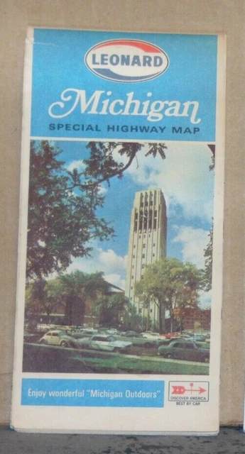 1968 SINCLAIR ROAD Map of Michigan and Wisconsin £3.92 - PicClick UK