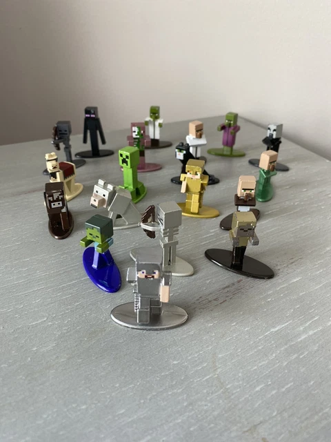 LOT OF 19 Minecraft Mojang Jada Toys Die-Cast Metal Mini Figures ...