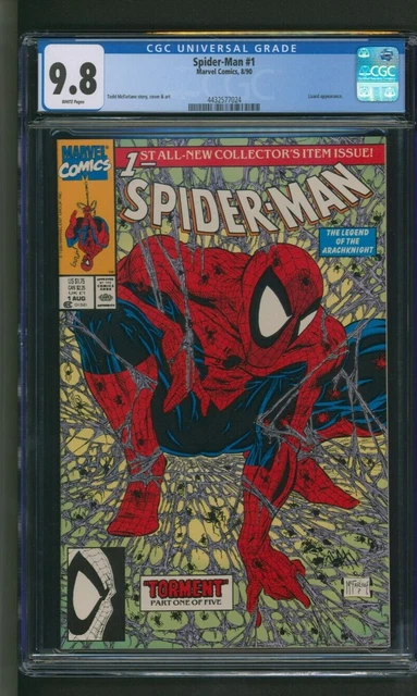SPIDER-MAN #1 CGC 9.8 Green Todd McFarlane Cover (1990) Marvel Comics ...