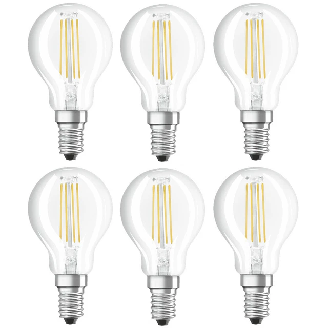 6 X OSRAM LED Filament Tropfen 4W = 40W E14 klar 470lm 840 neutralweiß 4000K EUR 12,98 - PicClick DE