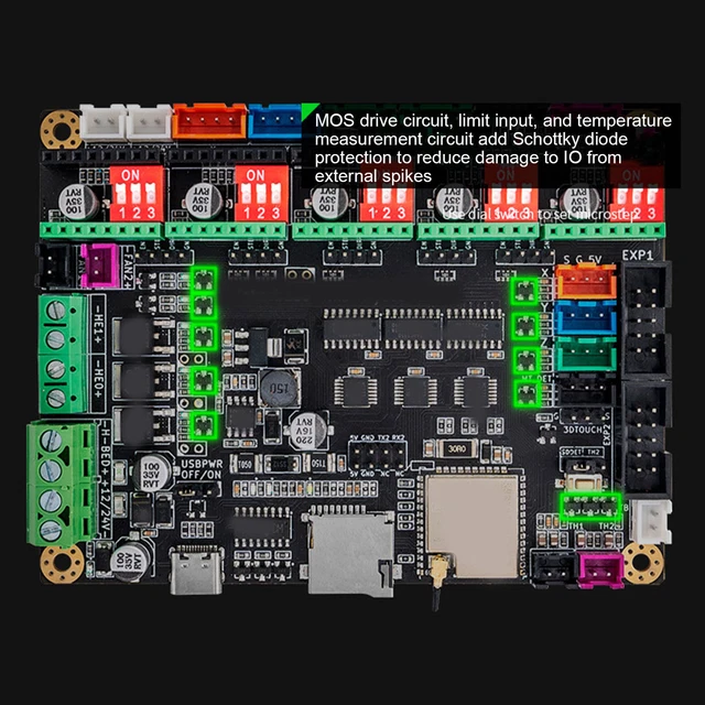 3D PRINTER CONTROL Board ESP32 3D Printer Mainboard 520Kb RAM 8M Byte Flash EUR 26,12 - PicClick FR