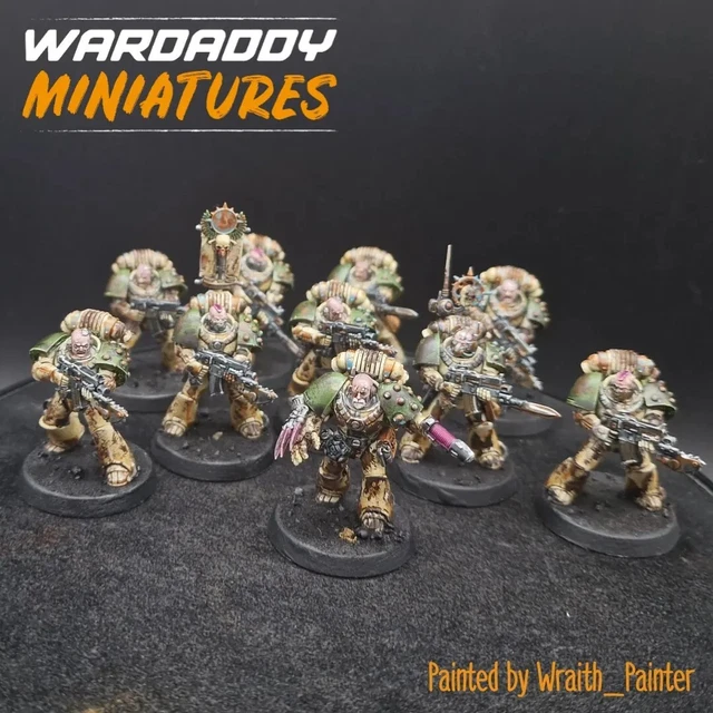 PRO PAINTED WARHAMMER 40k Death guard marines ×10 W2 games workshop HH ...
