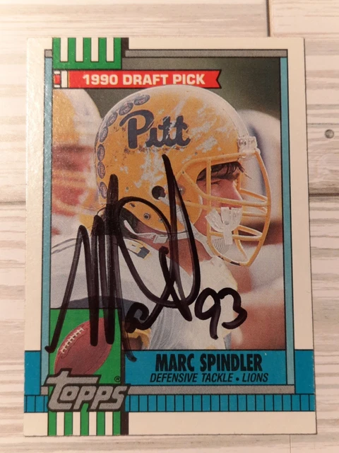 CARTE DE FOOTBALL dédicacée Marc Spindler 1990 Draft Pick Topps #364 ...