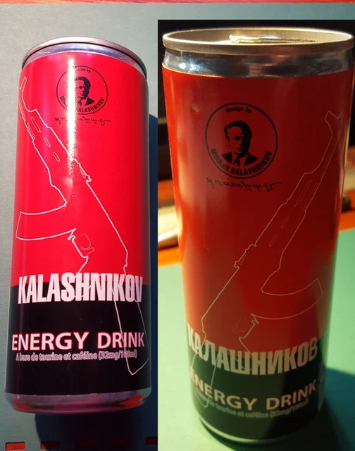 RARE ANCIENNE CANETTE Boisson Energy Drink Neuve Kalashnifov EUR 7,00 ...