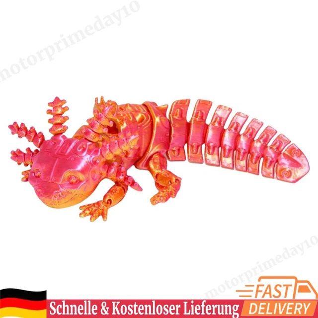 3D PRINTED AXOLOTL Toy Articulated Mechanical Axolotl Figurine Gifts ...